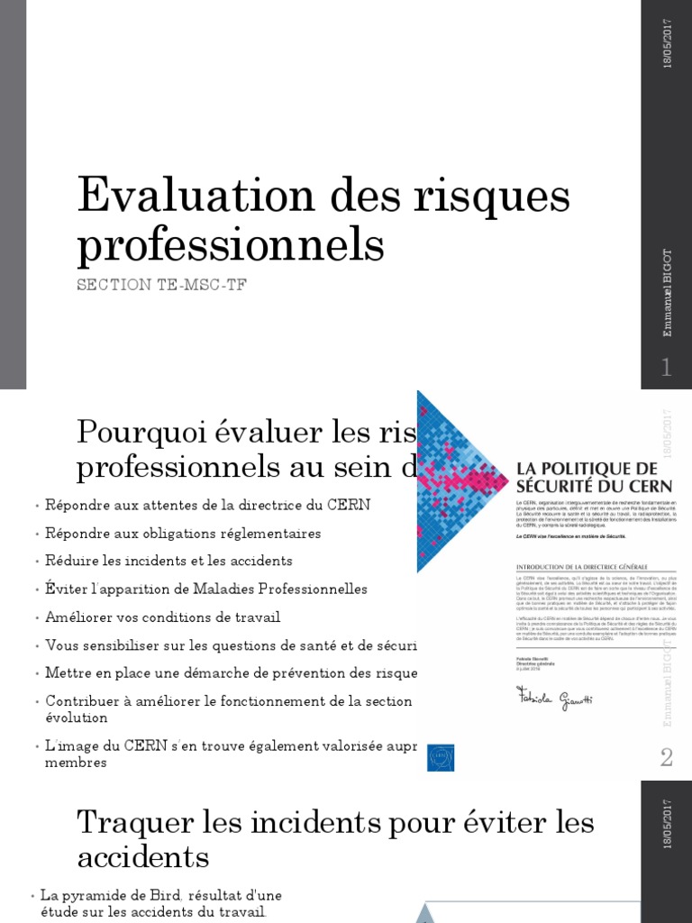 Evaluation Des Risques Professionnels | PDF | Risque | Prophylaxie