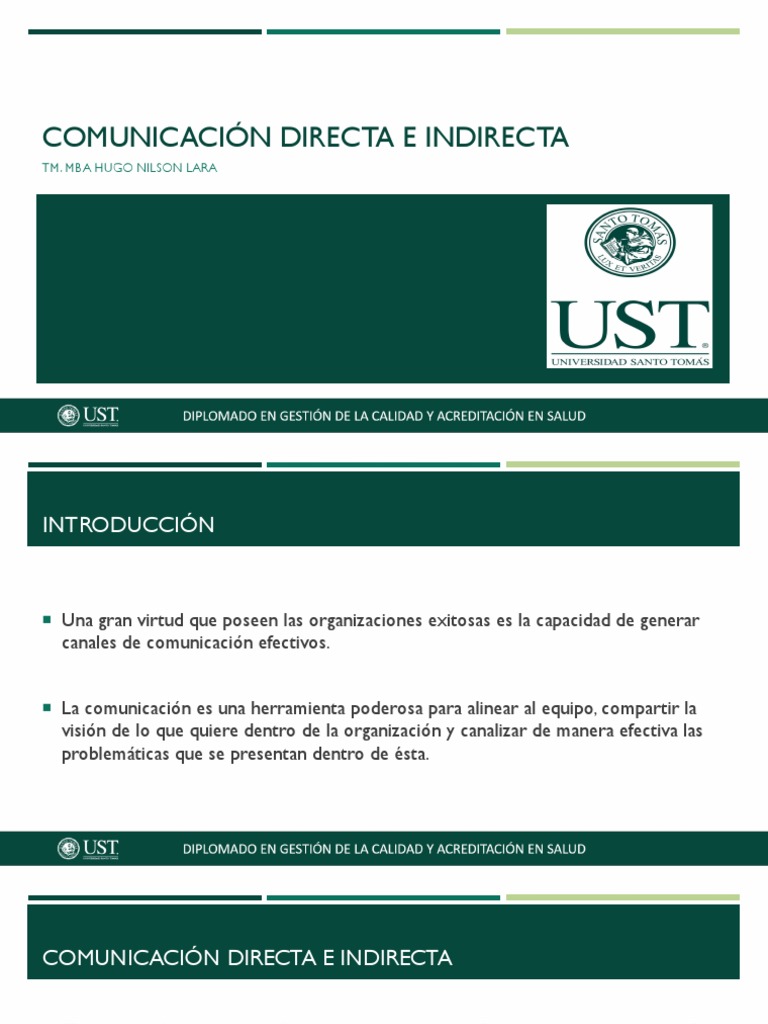 Comunicación Directa e Indirecta | PDF | Comunicación