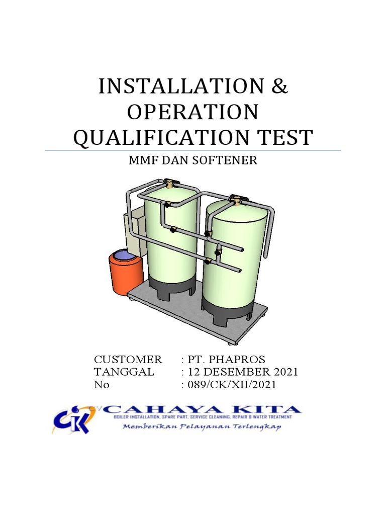 Iq Oq Phapros Softener & MMF | PDF