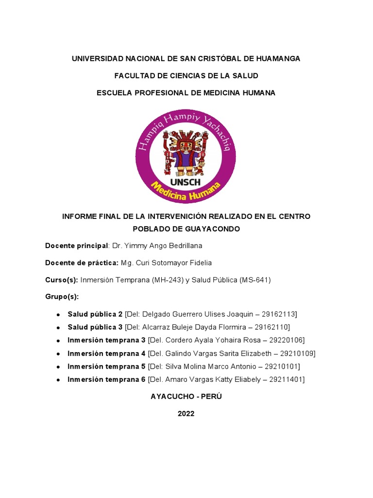 INFORME FINAL2 | PDF