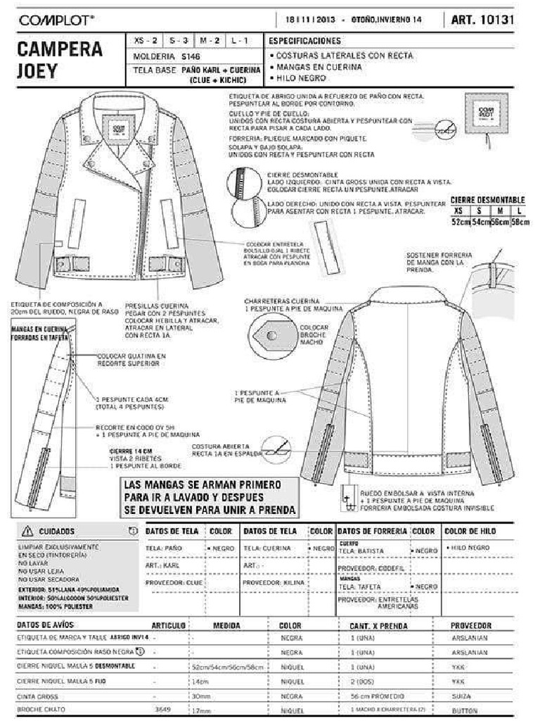 Ficha Tecnica de Diseño de Moda | PDF
