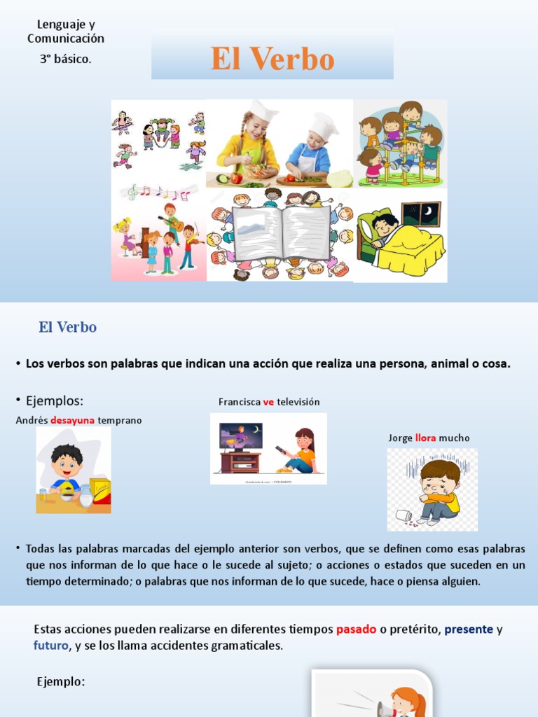 El Verbo 3° | PDF | Verbo | Conjugación gramatical