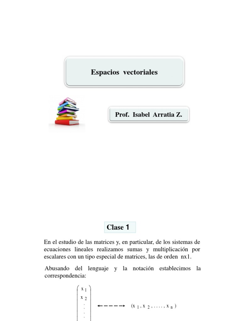 Espacios Vectoriales | PDF | Espacio vectorial | Base (álgebra lineal)