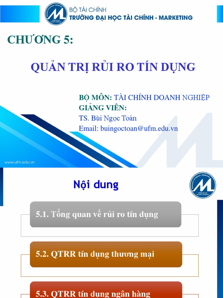 Chương 5. Quản Trị Rủi Ro Tín Dụng - QTRRTC | PDF