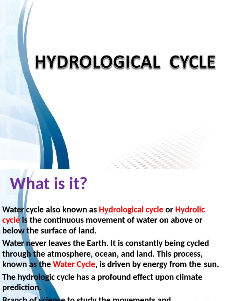 Hydrological Cycle | PDF | Water Cycle | Water