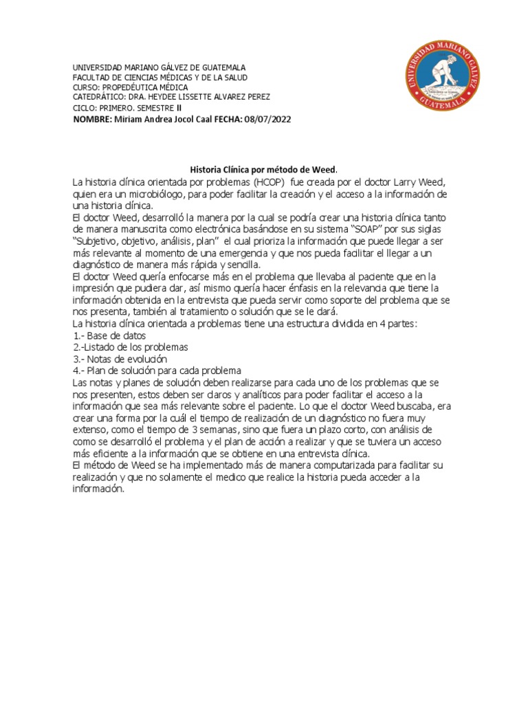 Metodo de Weed | PDF