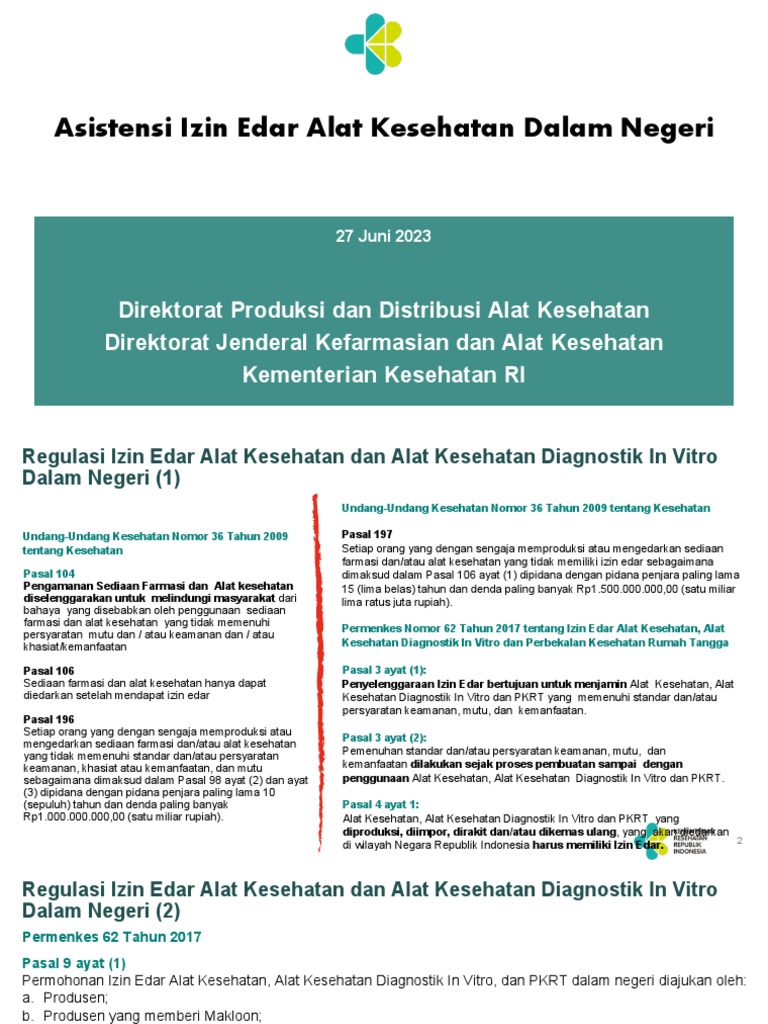 Asistensi Izin Edar Alkes Dalam Negeri | PDF