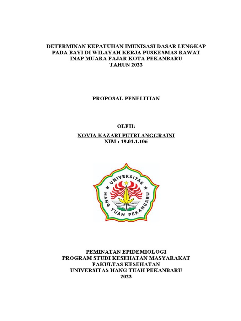 Proposal Anggi Imunisasi Fix Bab III | PDF