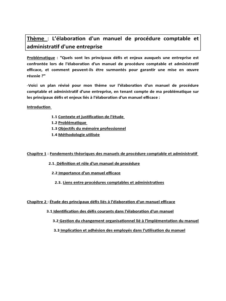 Manuel de Procédures Comptables Efficace | PDF