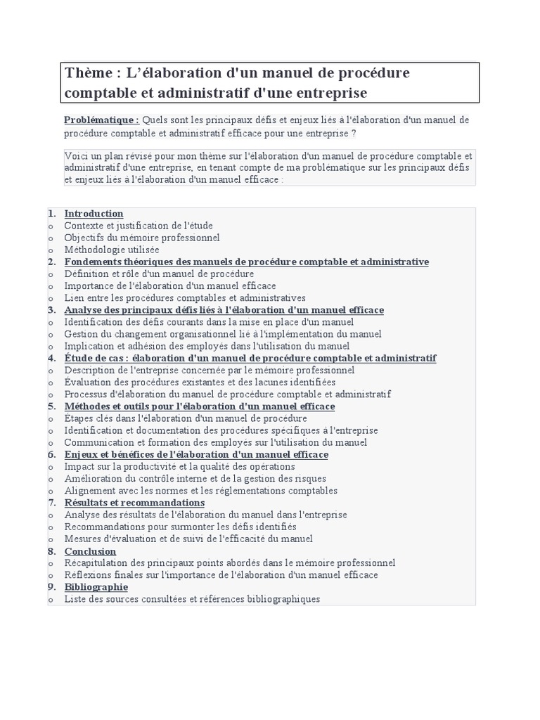 Mémoire Master 2 | PDF | Business | Comptabilité