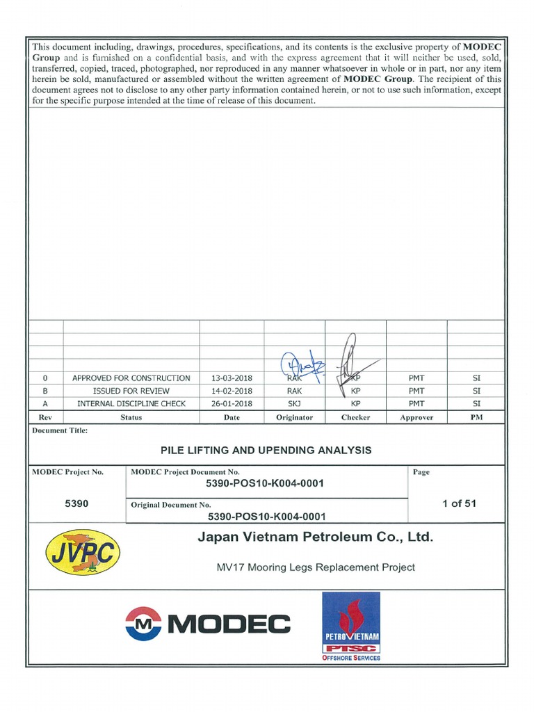 5390-POS10-K004-0001 Pile Lifting and Upending Analysis - Rev0 | PDF ...