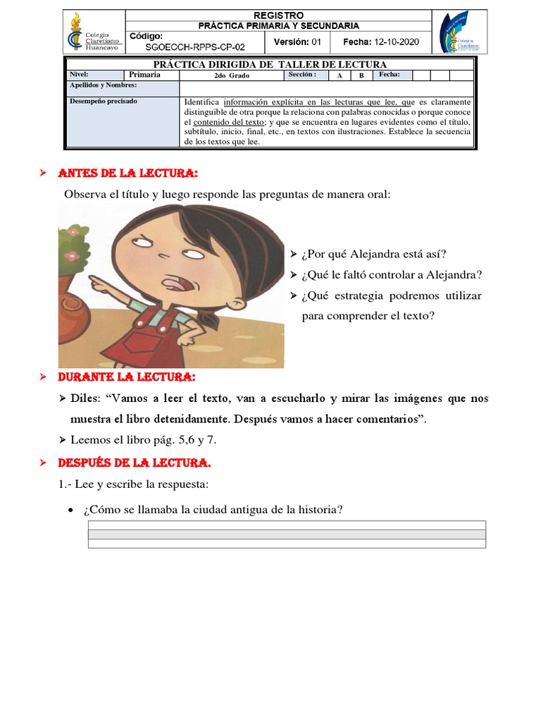 PRACTICA_1_SEMANA_4_TALLER_DE_LECTURA | PDF | Cognición