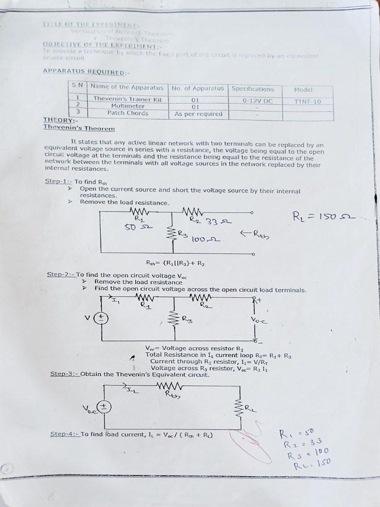 BEE Experiment 2 | PDF | Electrical Network | Electrical Resistance And Conductance
