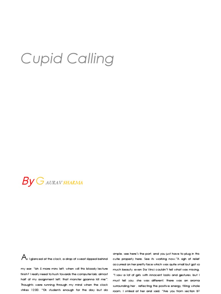 Cupid Calling | PDF | Apartment | Laughter