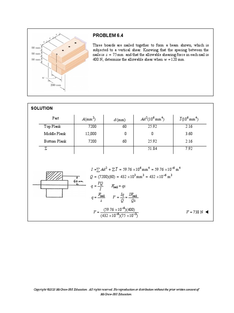 8th Ed Solutions - CH 6 | PDF | Beam (Structure) | Structural Engineering