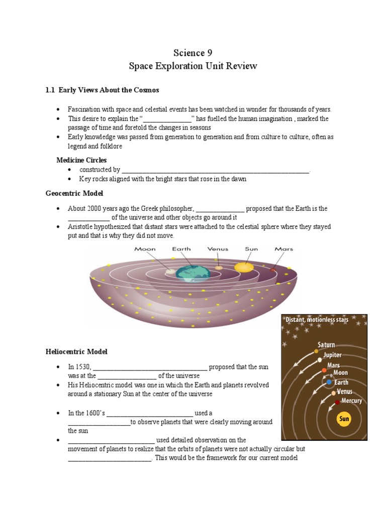 Space Exploration Guided Notes | PDF | Sun | Stars
