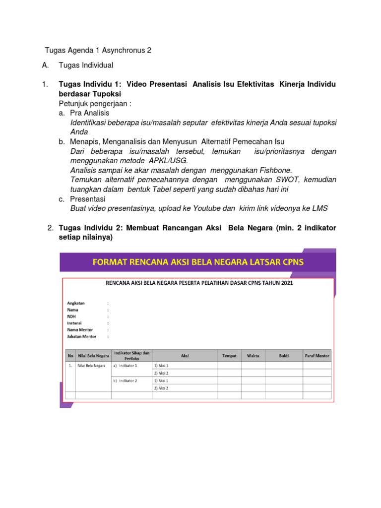 Tugas Agenda 1 Individu | PDF