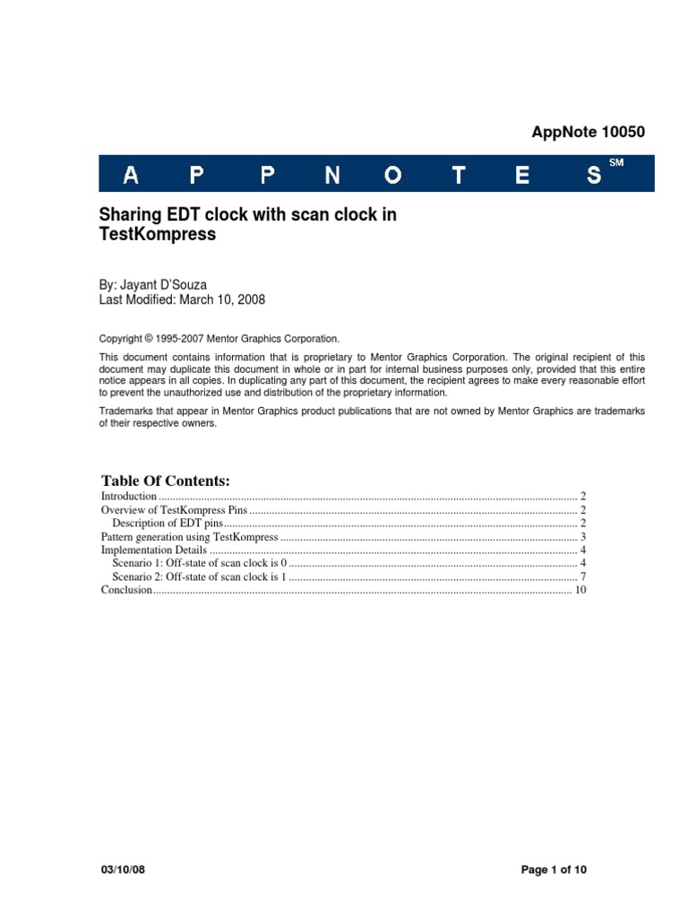 10050-Sharing EDT Clock With Scan Clock | PDF | Computing | Computer Engineering