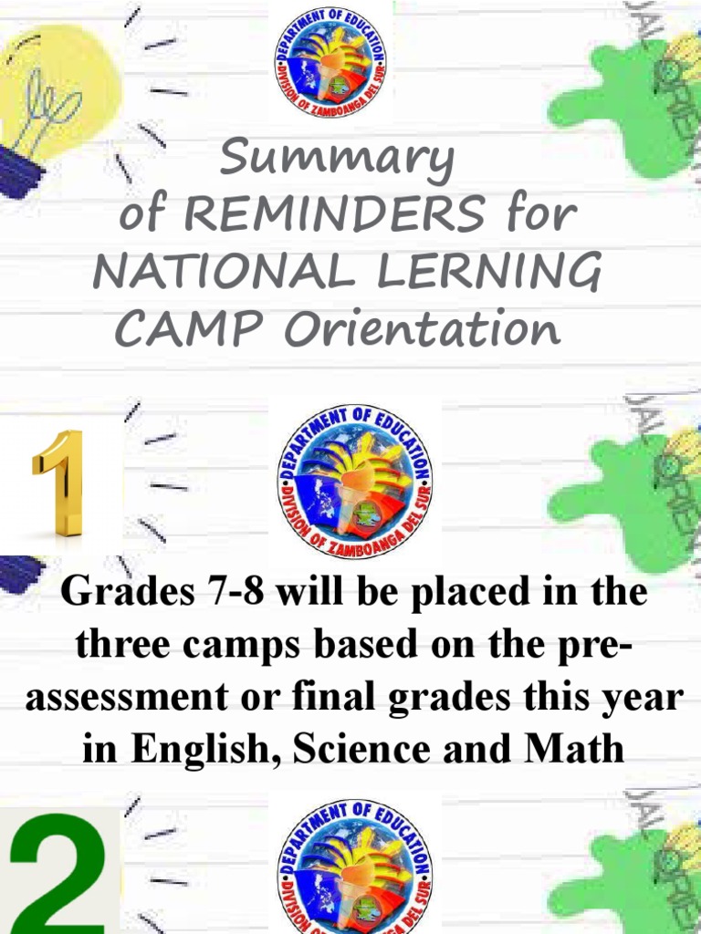 National Learning Camp Orientation Guide | PDF | Career & Growth ...