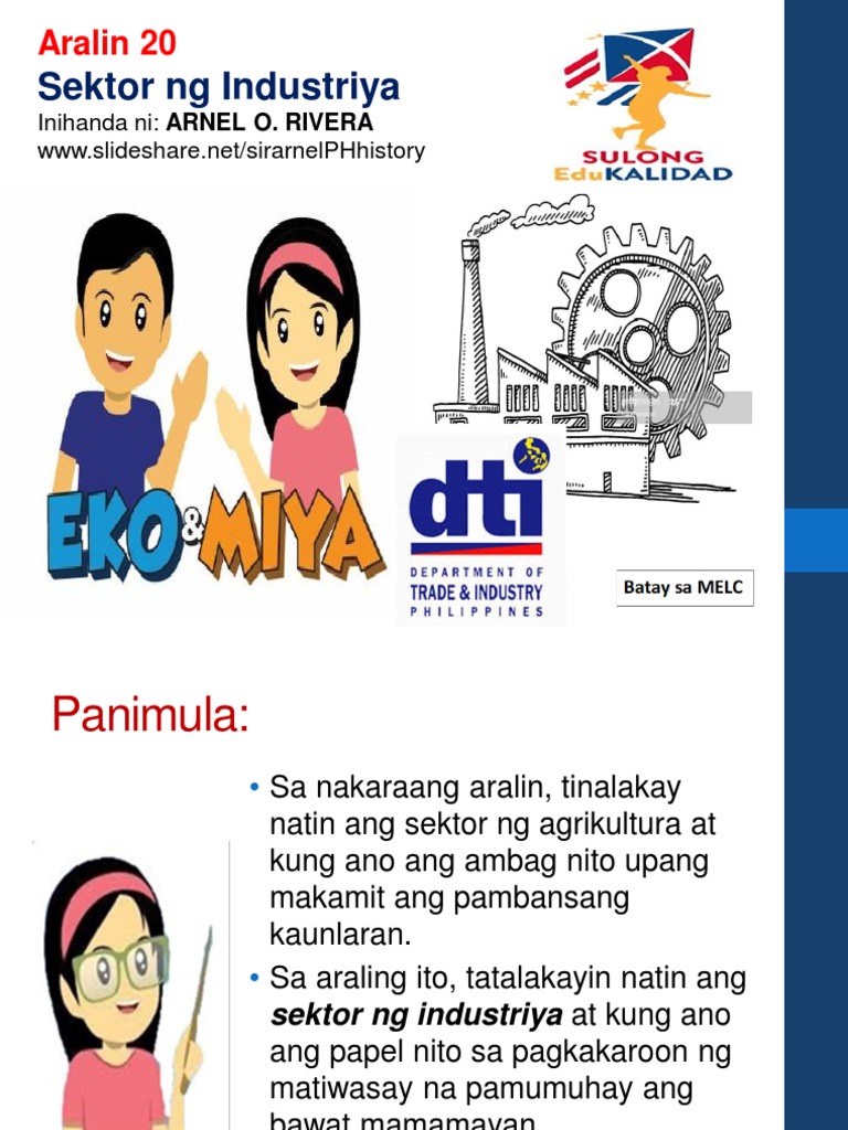 MELC - Aralin 20-Sektor NG Industriya | PDF