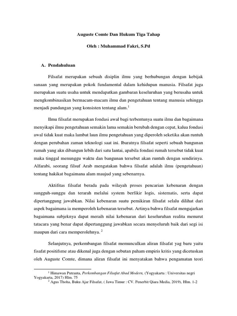 Positivisme Auguste Comte | PDF