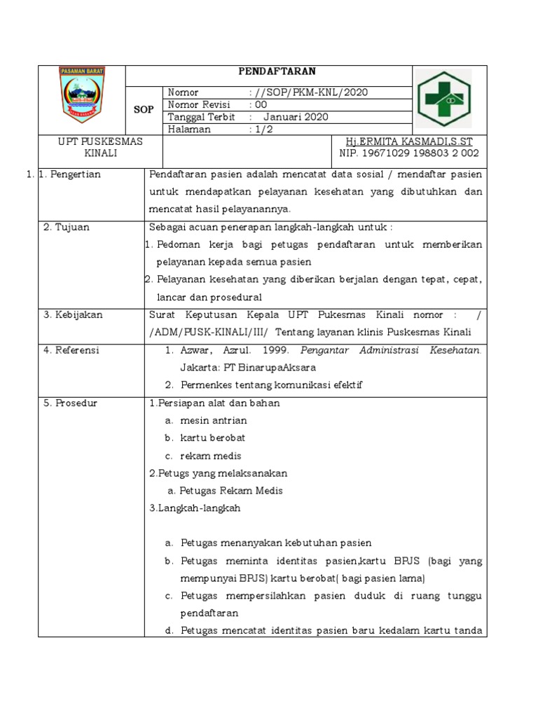 Sop Pelayanan Rekam Medik | PDF