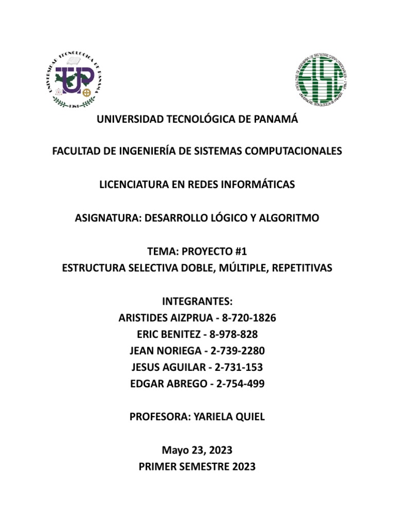 Proyecto N1 Final | PDF | Algoritmos | Programación de computadoras