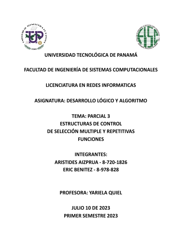 Algoritmos de Control y Funciones | PDF