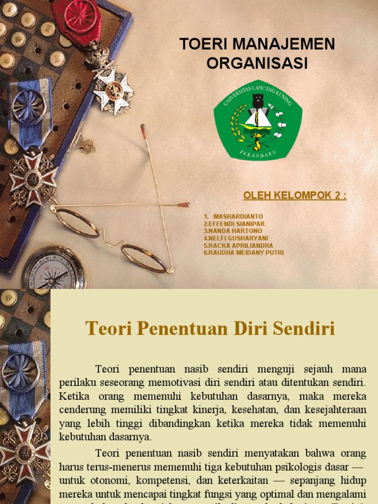 Toeri Manajemen Organisasi: Oleh Kelompok 2 | PDF