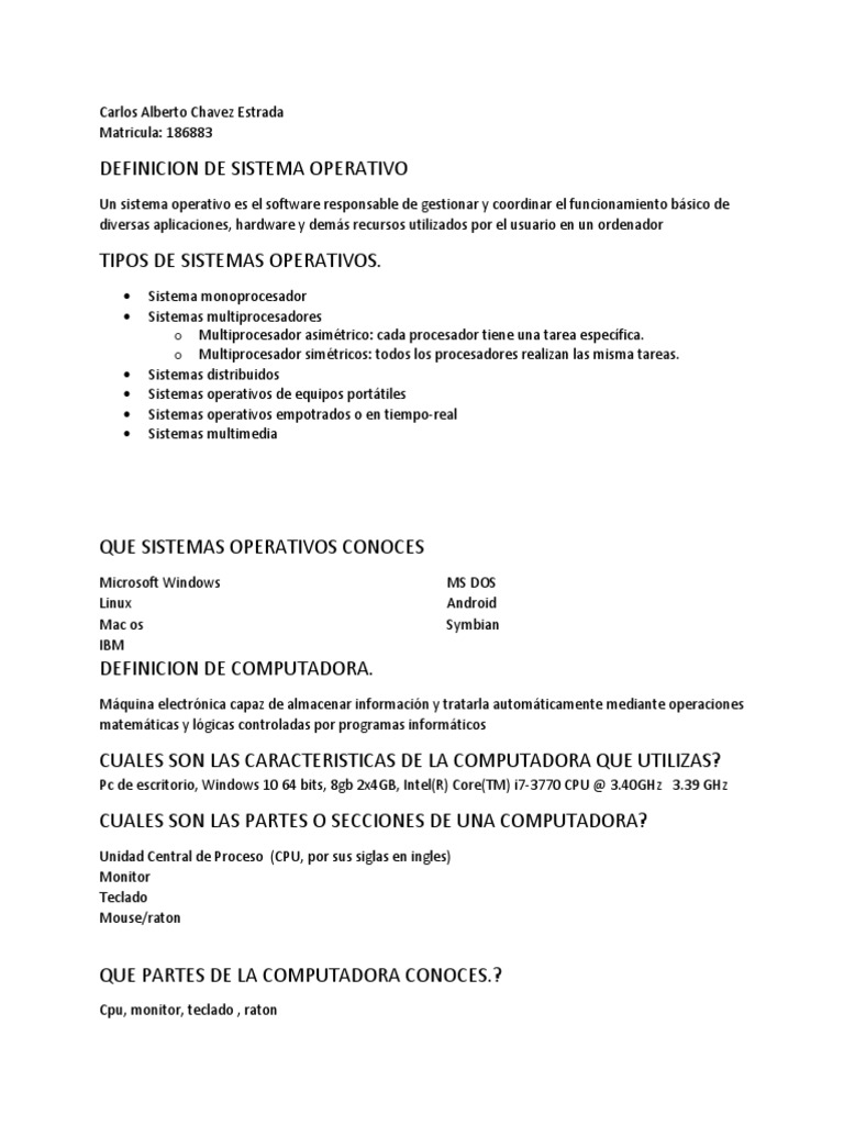 Introduccion A Recursos Informaticos | PDF | Archivo de computadora | Sistema operativo