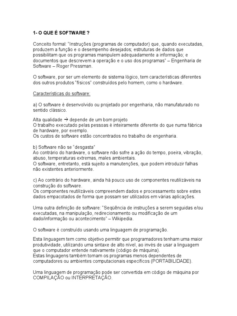 Fundamentos de Software - Parte 1 | Download grátis PDF | Gnu | Software gratuito