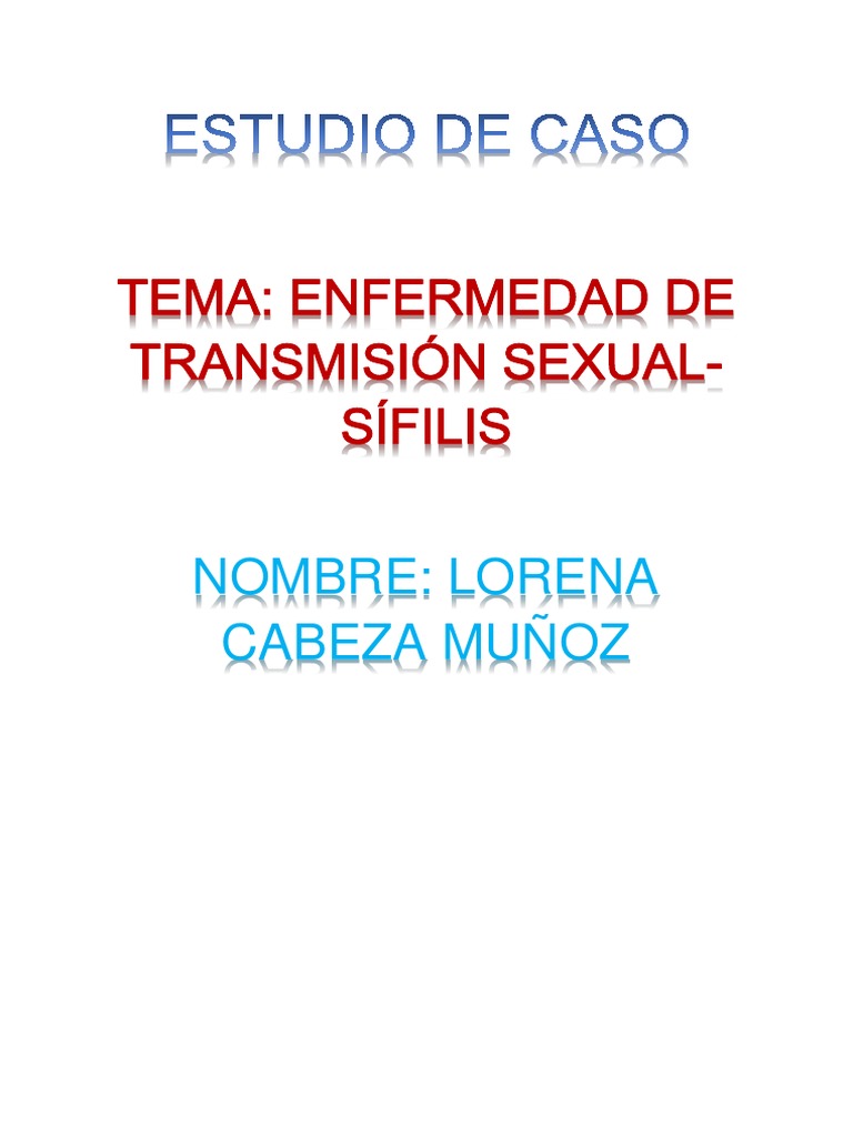 SIFILIS | PDF | Infección transmitida sexualmente | VIH