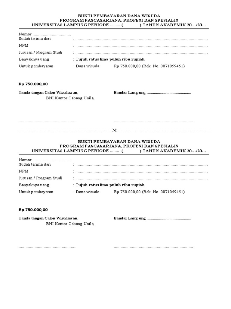 Form-Pembayaran-wisuda DLL | PDF