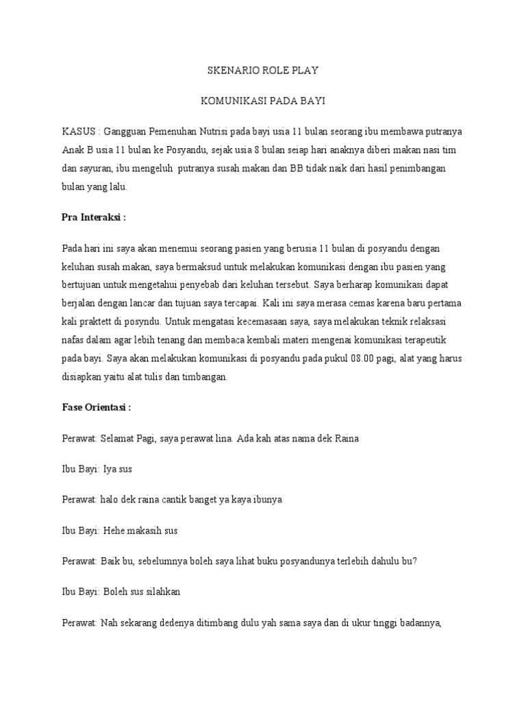 Skenario Role Play | PDF