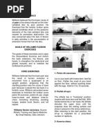 Williams Flexion Exercises Guide | PDF | Low Back Pain | Back Pain