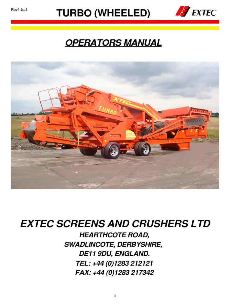 Extec Turbo (Wheeled) Manual en | PDF | Machines | Valve