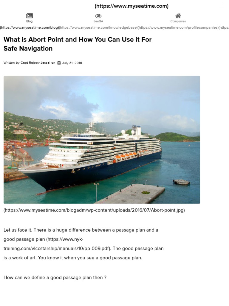What Is Abort Point and How You Can Use It For Safe Navigation | PDF ...