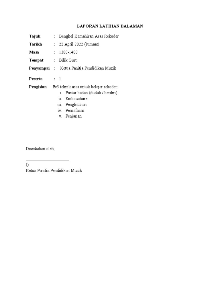 4d Laporan Ldp 1 2022 Kemahiran Asas Rekoder Pdf