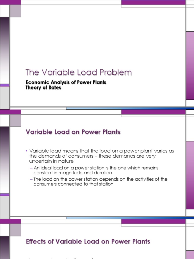 02 Variable Load Problems | PDF | Power Station | Hydroelectricity