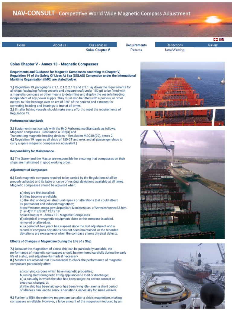 Nav-Consult - Solas Chapter V | PDF | Compass | Transmitter