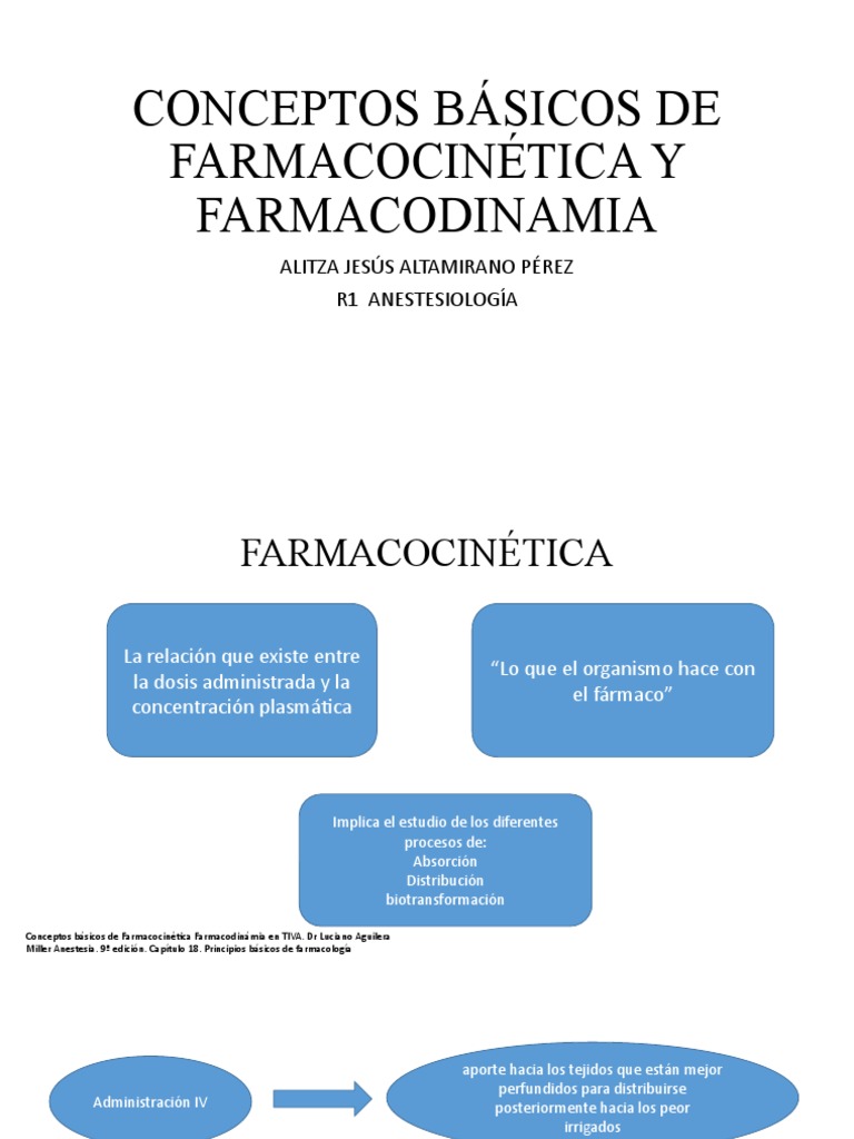CONCEPTOS BÁSICOS DE FARMACOCINÉTICA Y FARMACODINAMIA | PDF | Farmacocinética | Farmacología