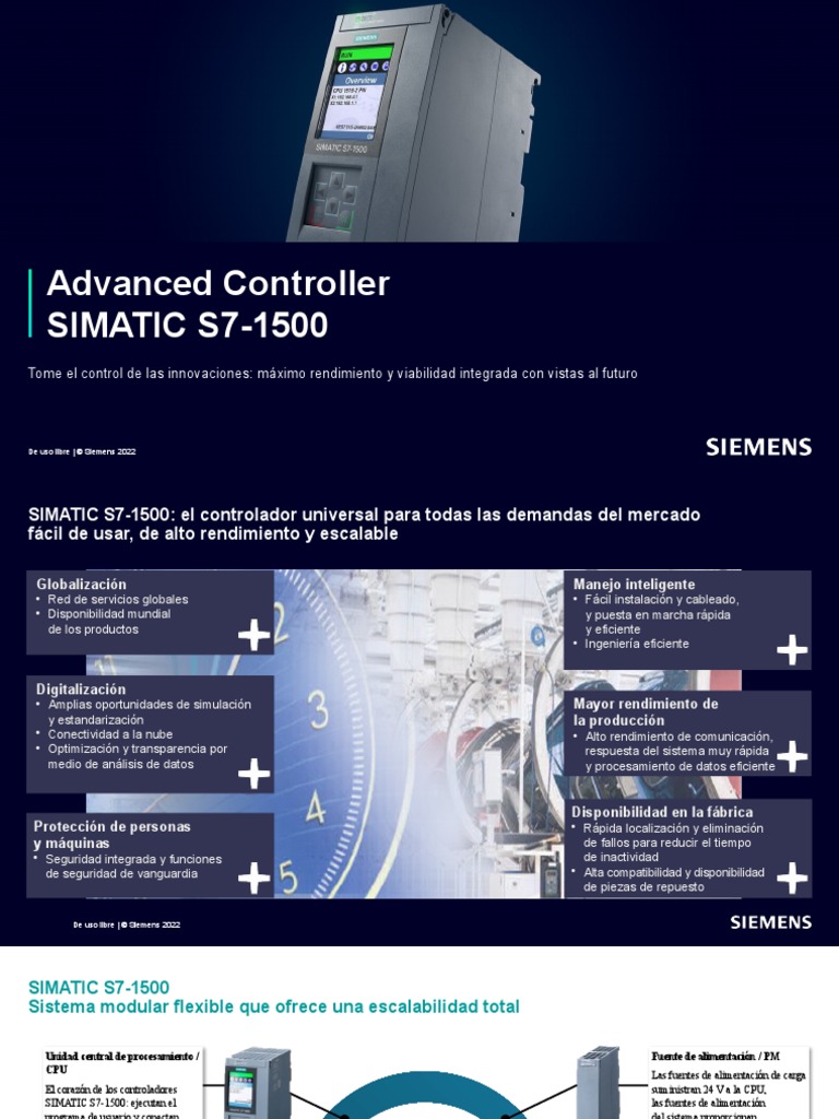 Simatic S7-1500 Es | PDF | Unidad Central de procesamiento | C (lenguaje de programación)