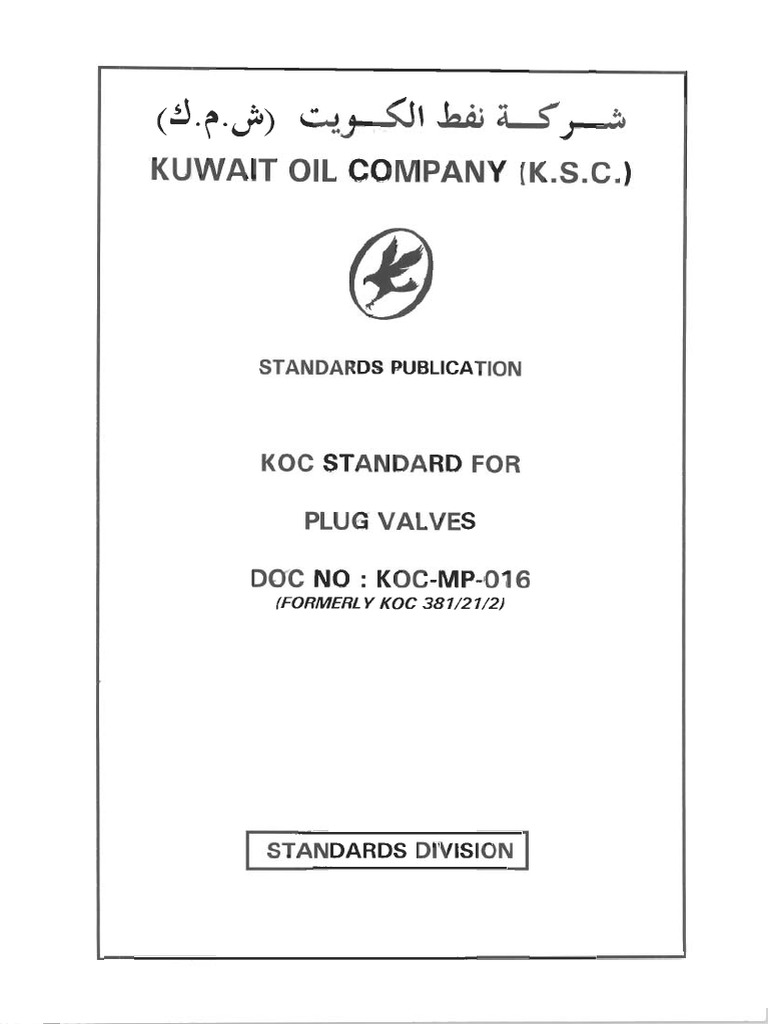 Koc MP 016 | PDF | Valve | Pipe (Fluid Conveyance)