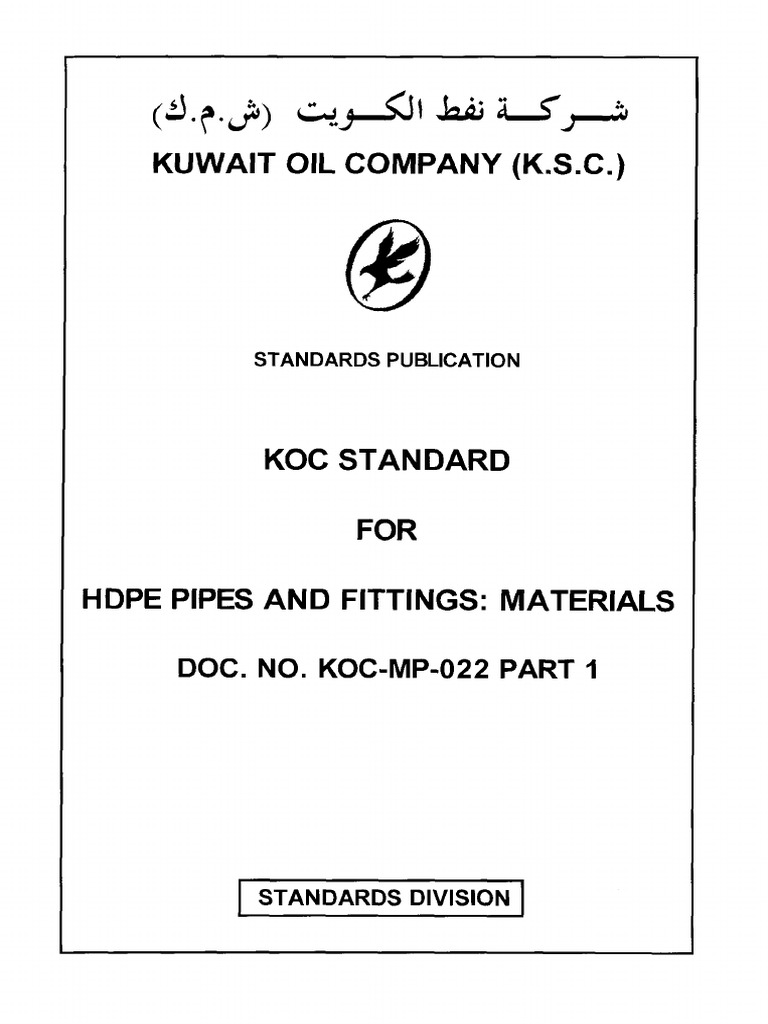 KOC-MP-022 Pt.1 | PDF | Pipe (Fluid Conveyance) | Polyethylene