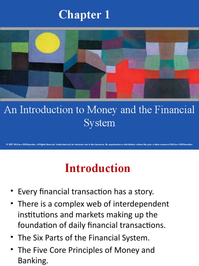 Cecchetti-5e-Ch01 - Intro To Money and Financial System | PDF | Finance ...