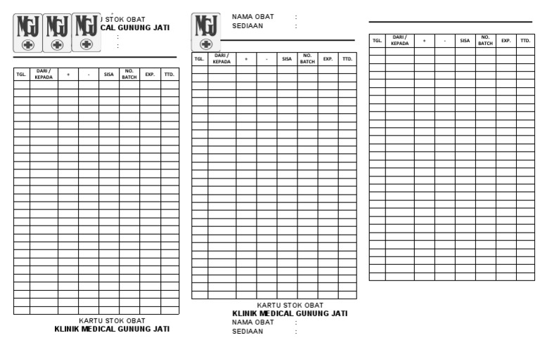 Kartu Stok Obat Pdf