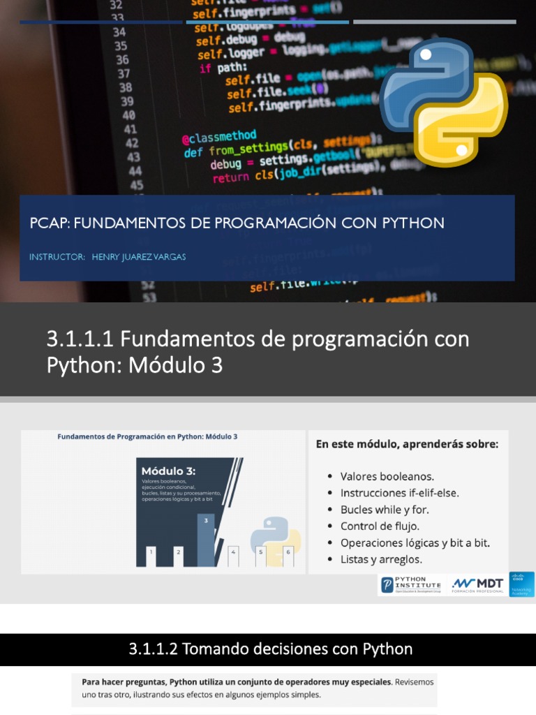 Modulo 3 - Parte 1 | PDF | Python (lenguaje de programación ...