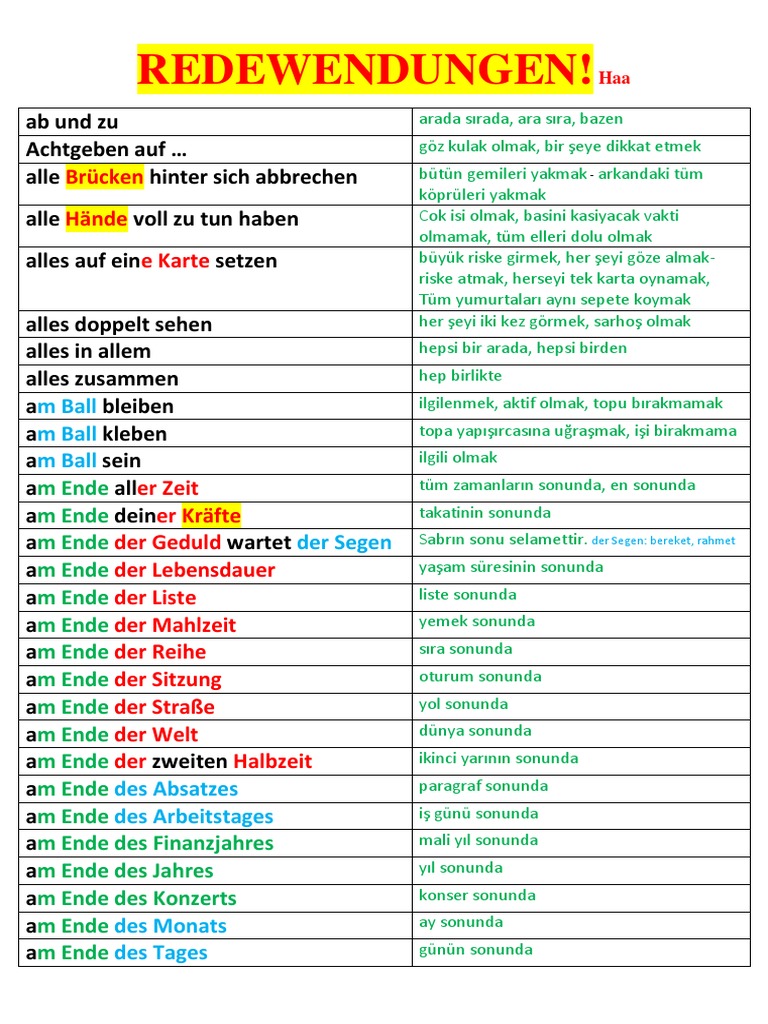 REDEWENDUNGEN Haa | PDF