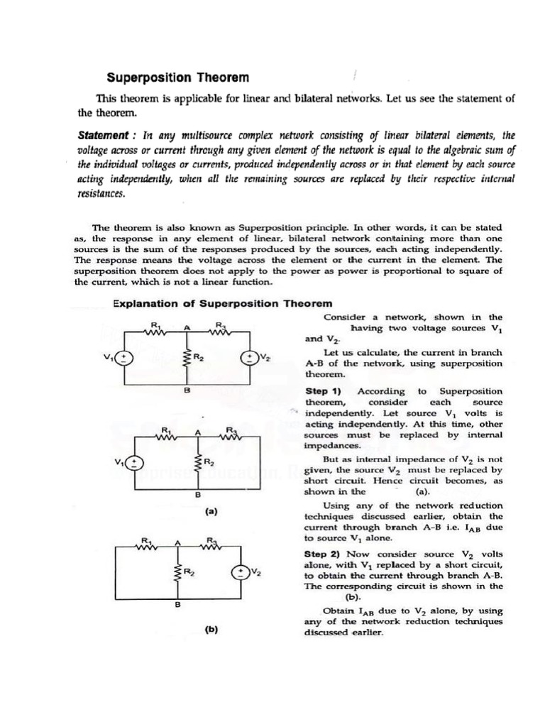 1.DC Circuit Theorems | PDF