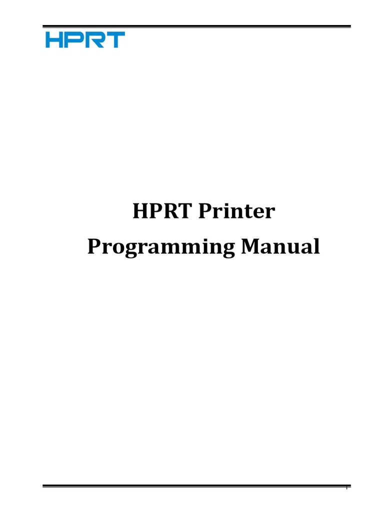 HPRT Printer Programming Manual - Rev.1.1 | PDF | String (Computer Science) | Universal Product Code